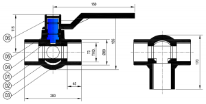Three Way Ball Valve, Plastic,3 Way Ball Valve - Payal Valve